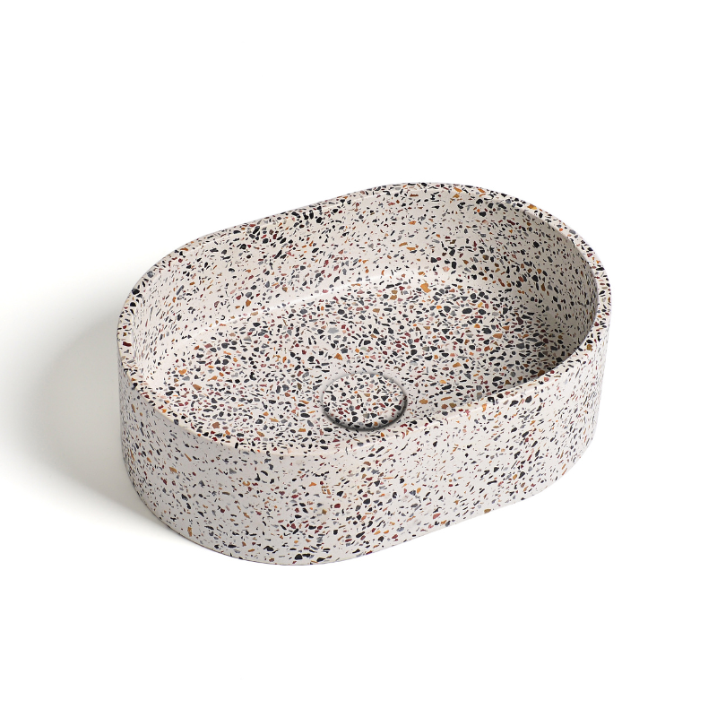 Ideavit IDEA ROCK-E5 terrazzo vrijstaande wastafel - Solid Surfaces